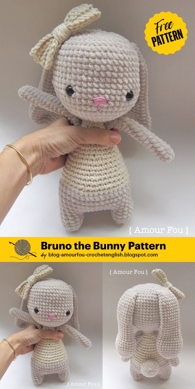 3 Cute Bunny Crochet Free Pattern