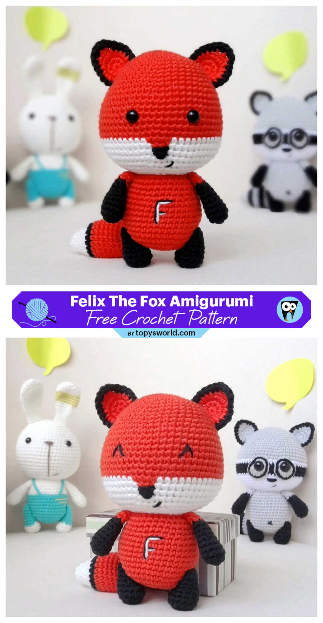 20 Free Crochet Fox Patterns - PENGUIN HOBBIES