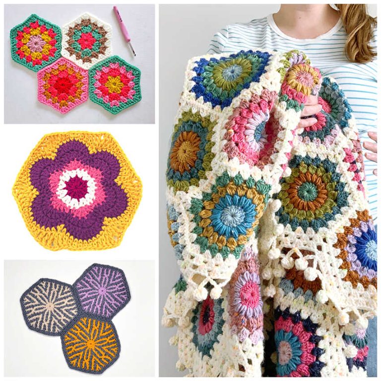 15 Awesome Free Crochet Hexagon Patterns